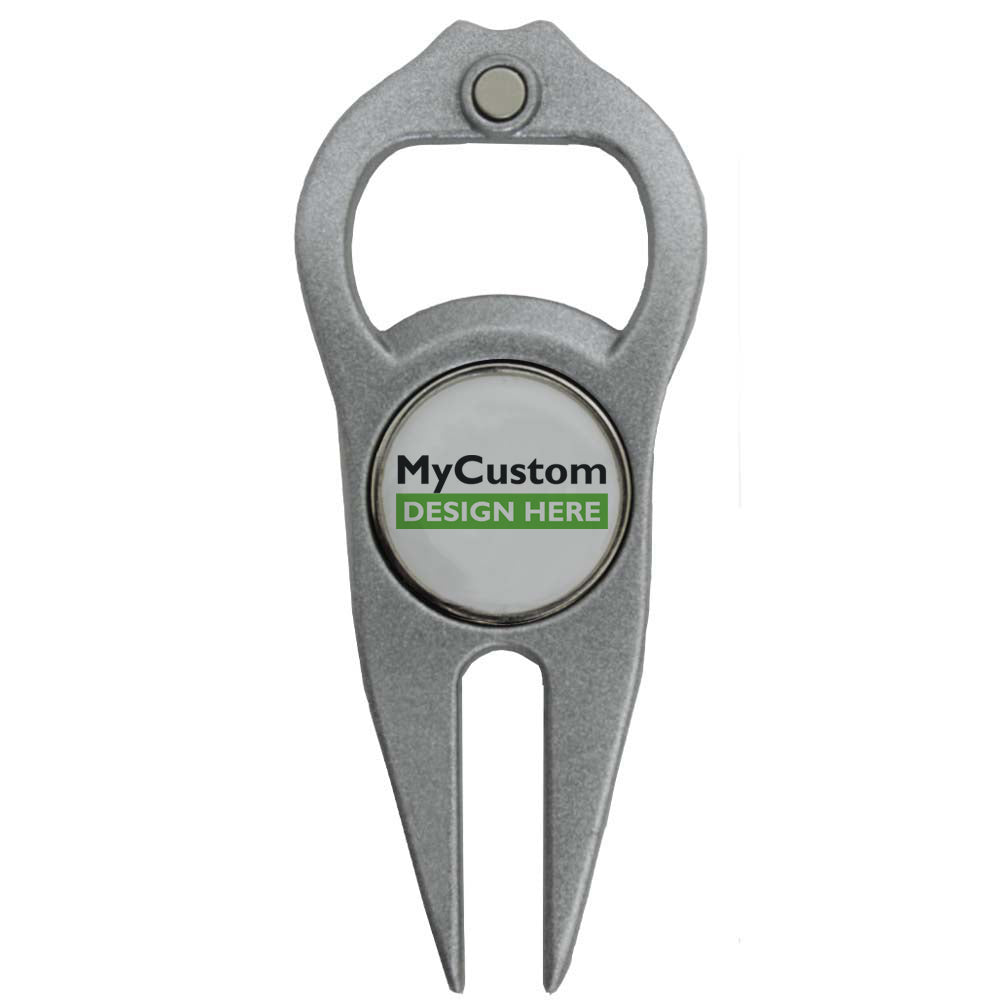 Silver Hat Trick 6 in 1 Divot Tool - MyCustomGolfBall