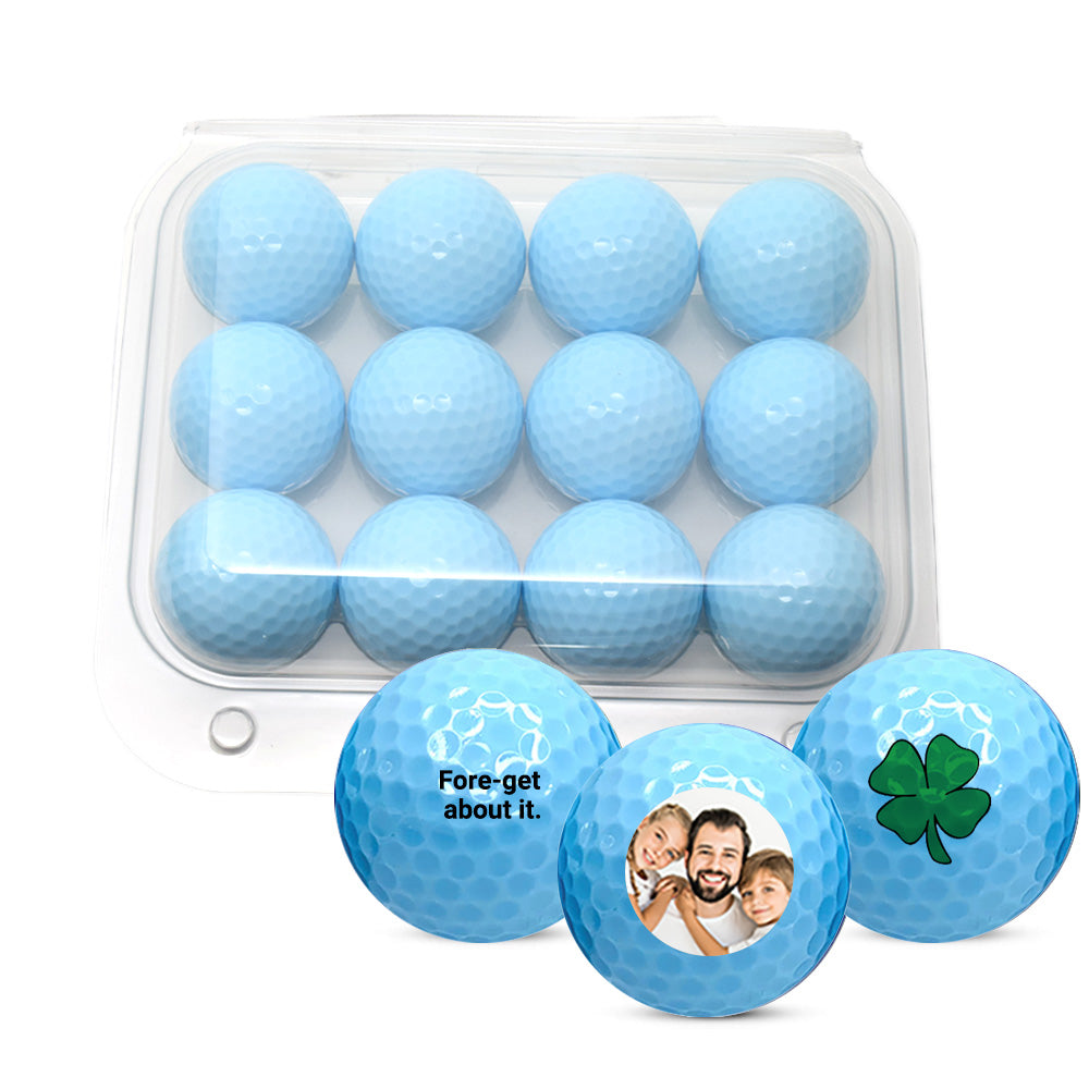 Custom Value Light Blue Golf Balls | MyCustomGolfBall