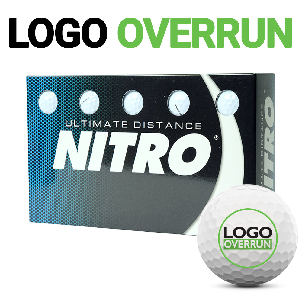 Nitro Ultimate Distance Golf Balls - LOGO OVERRUN - MyCustomGolfBall