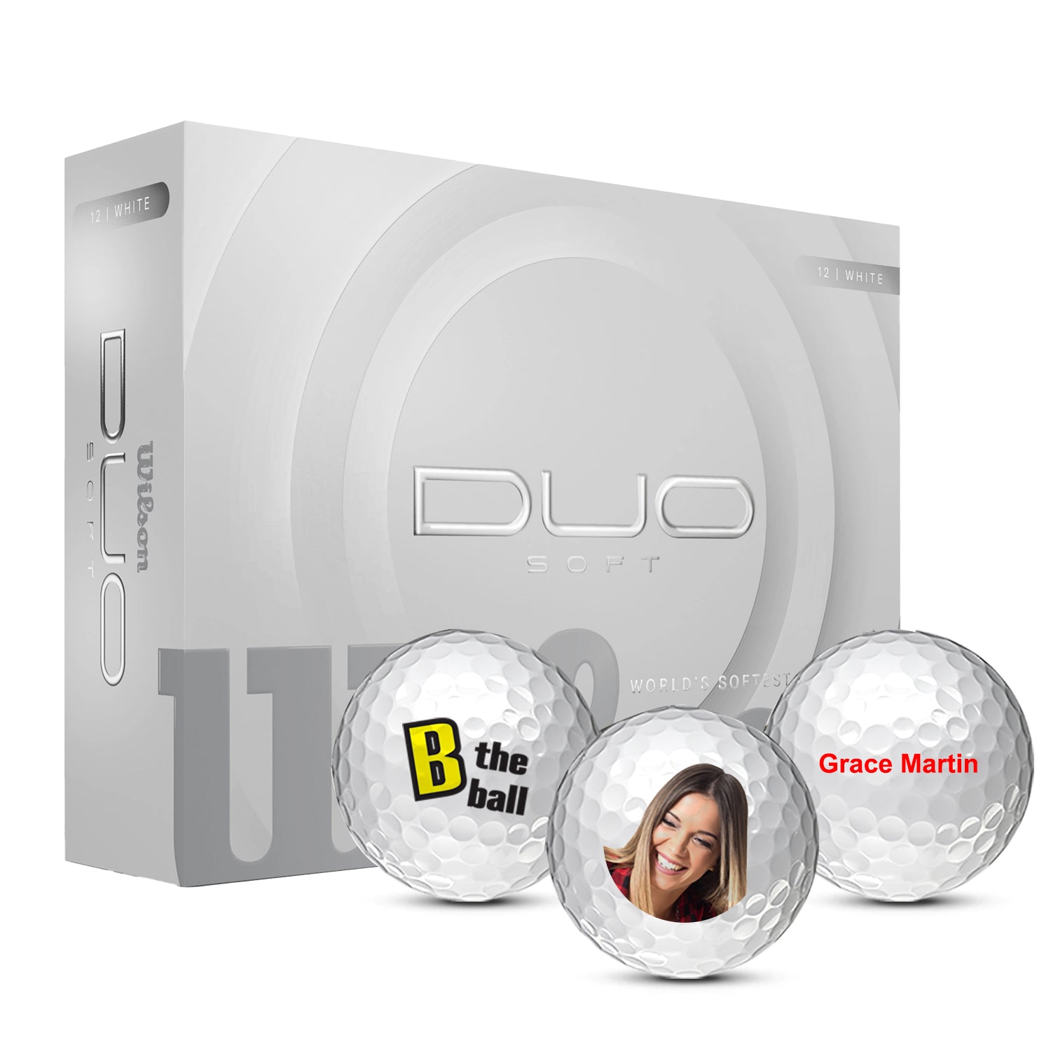 Custom Wilson Duo Soft Golf Ball One Dozen - Default Title ...