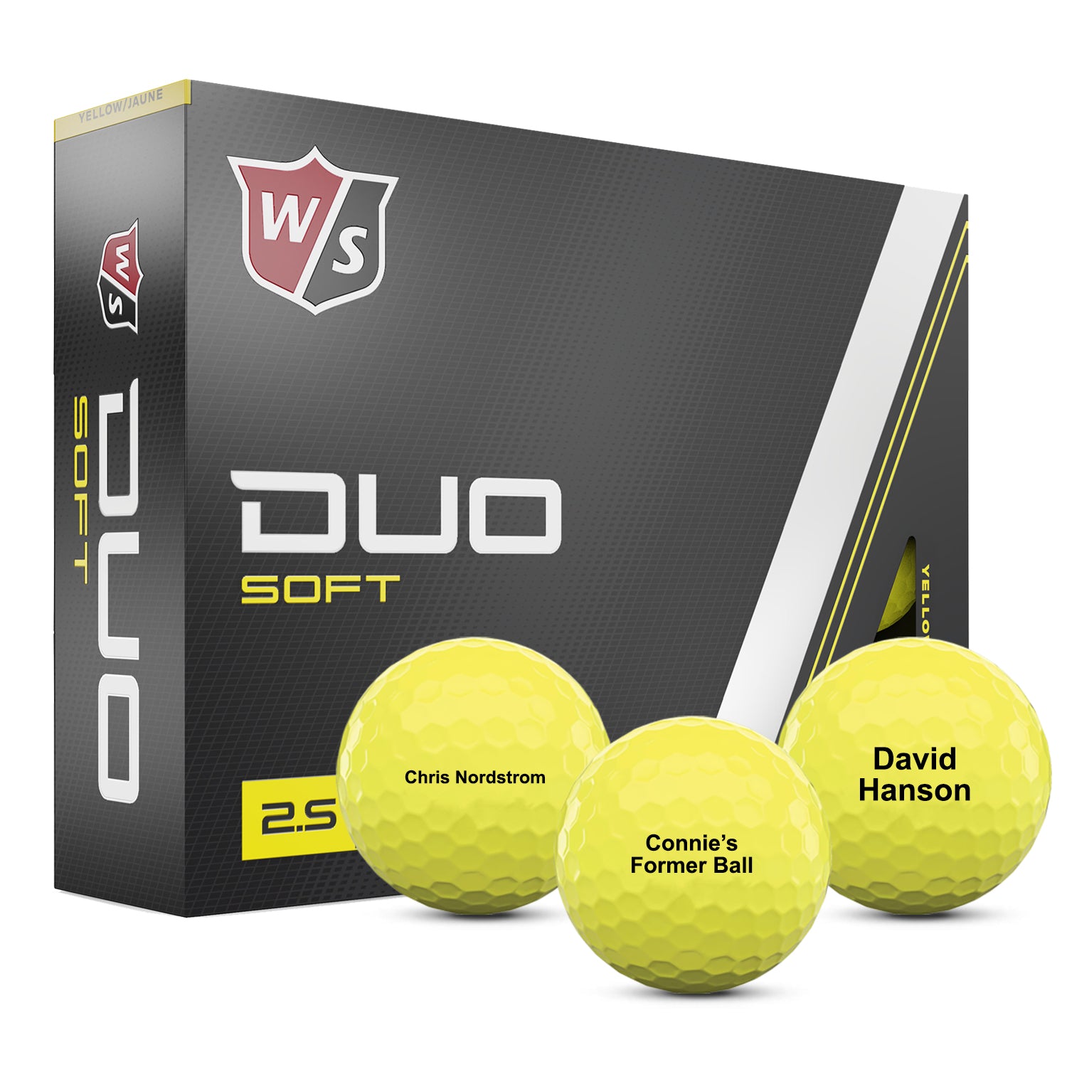 Custom Wilson Duo Soft Yellow Golf Balls One Dozen - Default Title ...