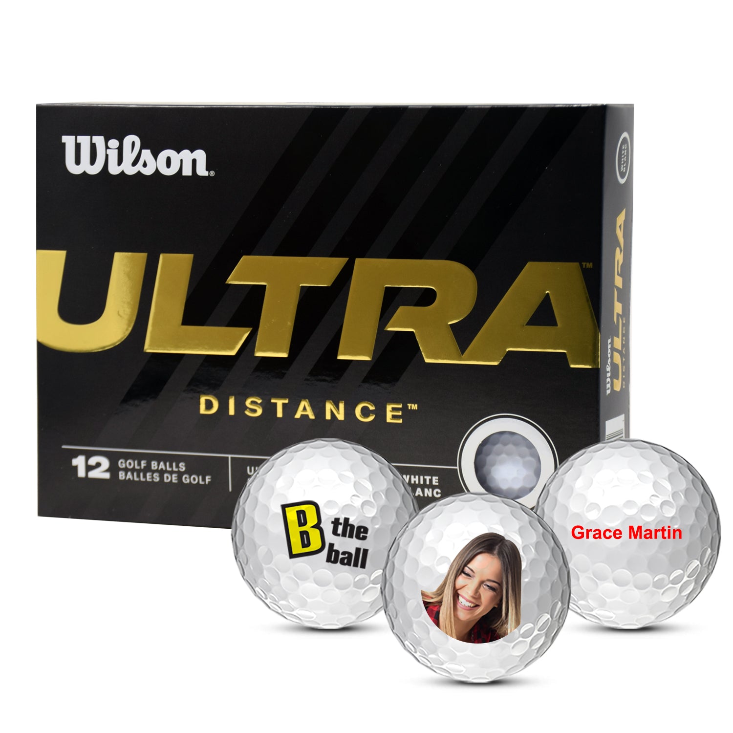 Custom Wilson Ultra Golf Balls One Dozen - MyCustomGolfBall