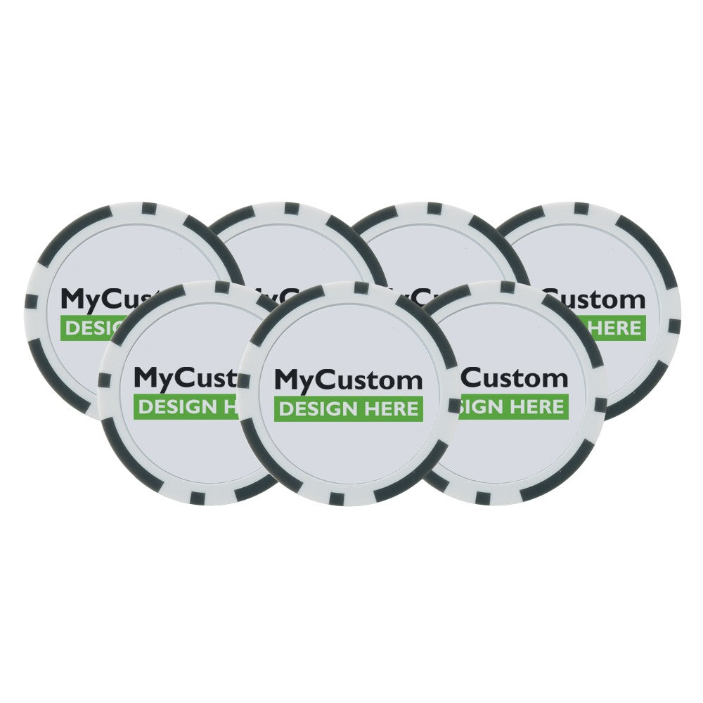 Gray Poker Chip - MyCustomGolfBall